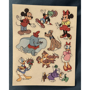 Vintage | Art | Vintage Walt Disney Characters Sticker Sheet | Poshmark